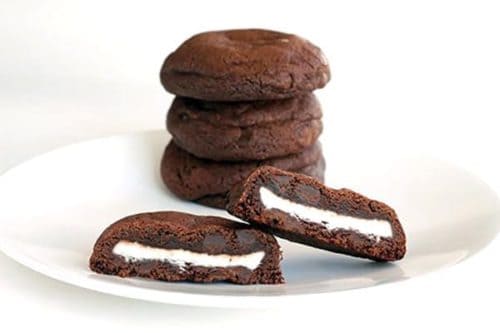 Double Mint Stuffed Chocolate Chip Cookies - The Kitchen Magpie