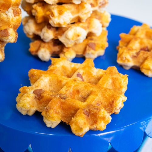 Bacon & Cheddar Waffle Biscuits-The Kitchen Magpie