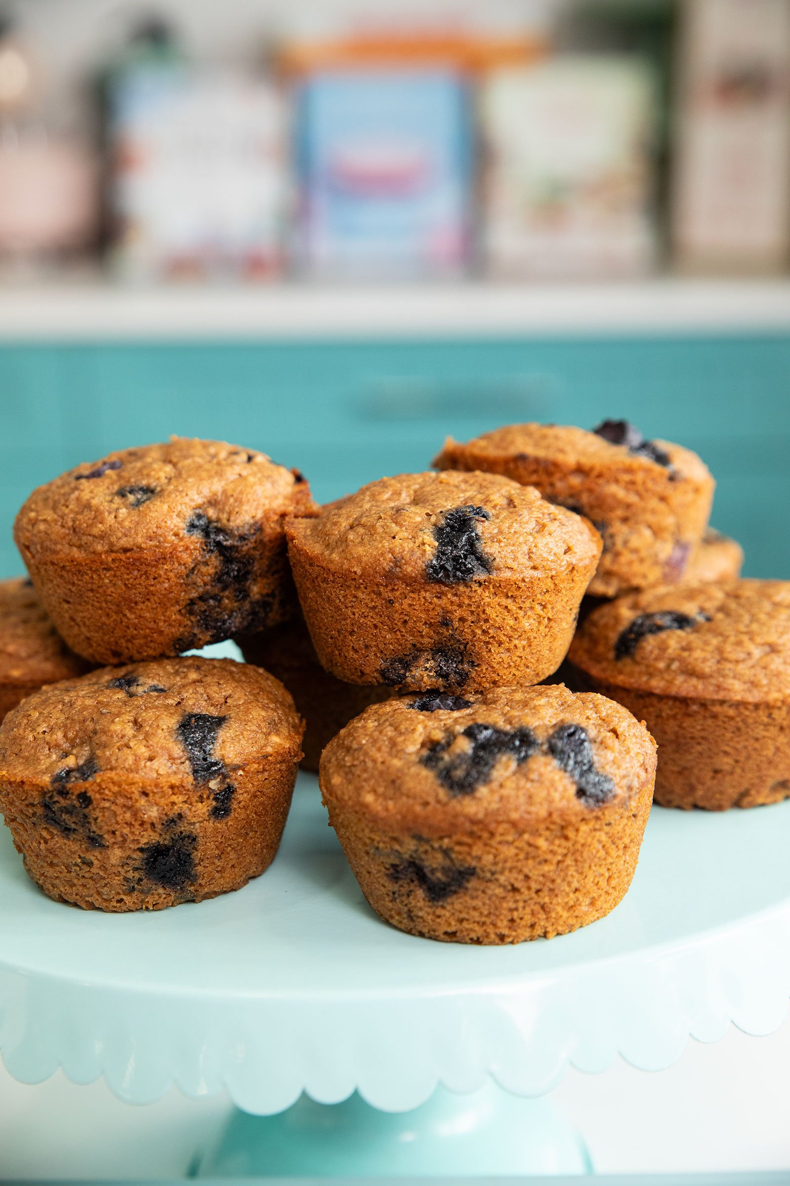 Nine Grain Blueberry Muffins - The Kitchen Magpie