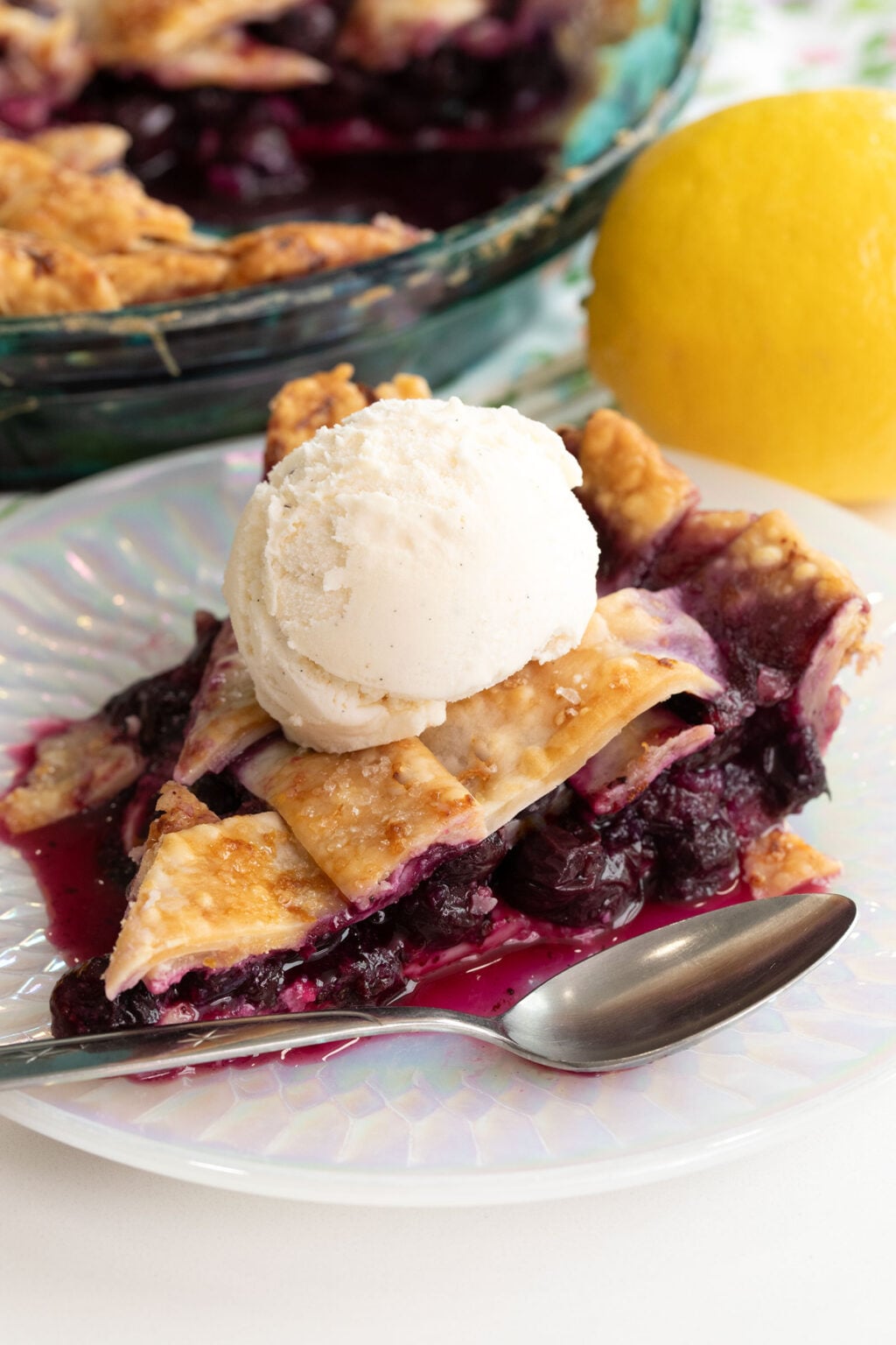 Blueberry Lemon Pie - The Kitchen Magpie