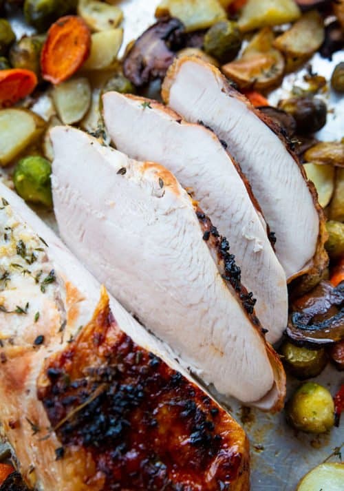 Buttery Herb & Garlic Roast Turkey Breast - The Kitchen Magpie