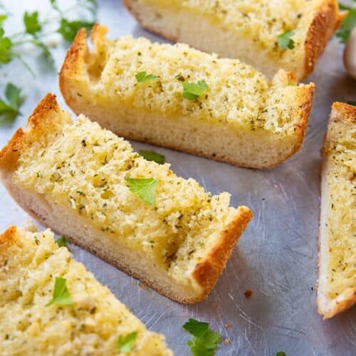 Classic Homemade Garlic Bread - The Kitchen Magpie