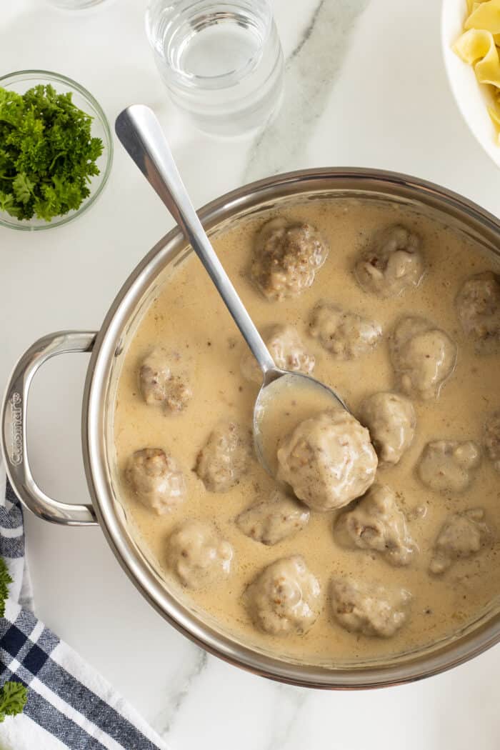 Rich and Creamy Swedish Meatballs - The Kitchen Magpie