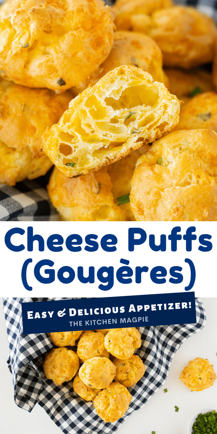 Cheese Puffs (Gougères) - The Kitchen Magpie