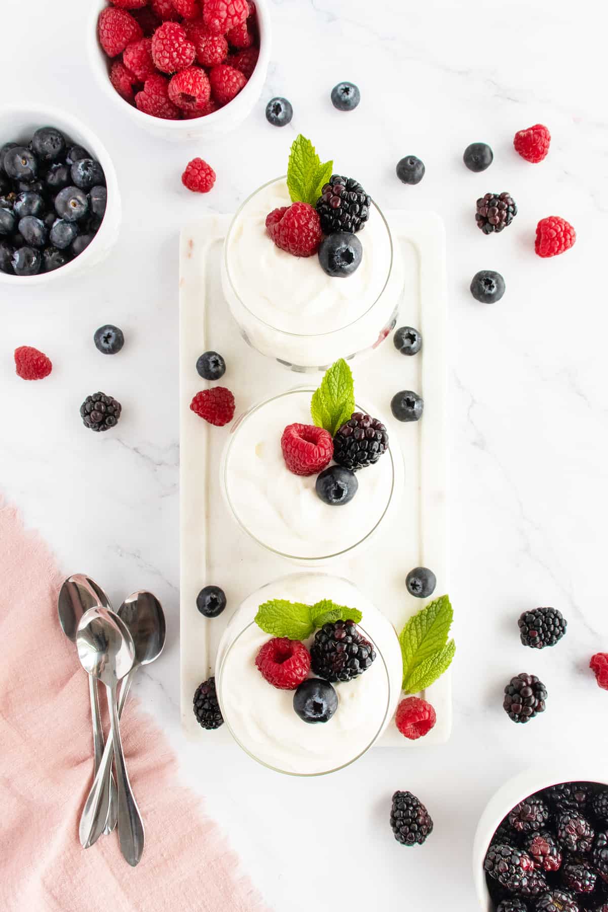 Swedish Creme with Summer Berries - The Kitchen Magpie