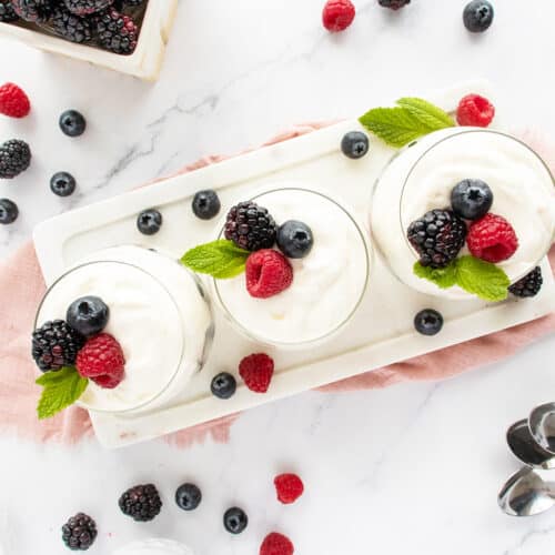 Swedish Creme with Summer Berries - The Kitchen Magpie