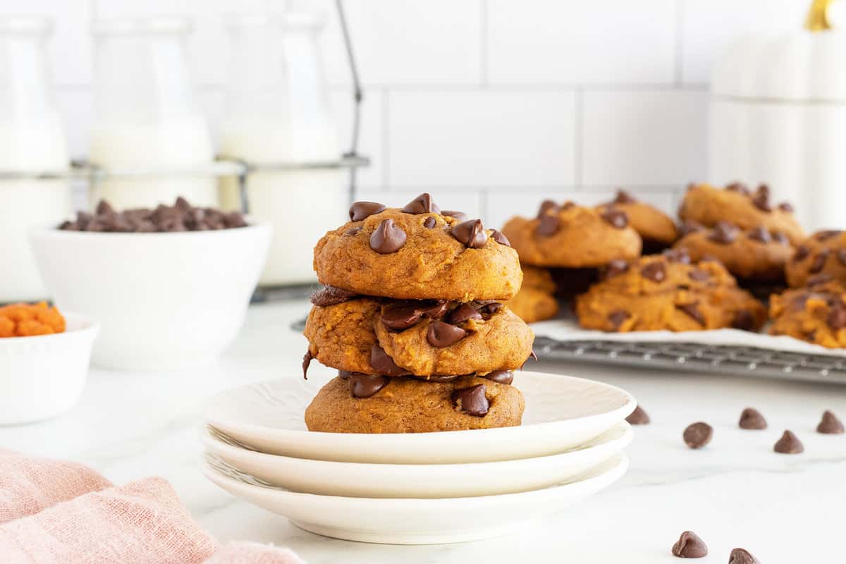 Pumpkin Chocolate Chip Cookies - The Kitchen Magpie