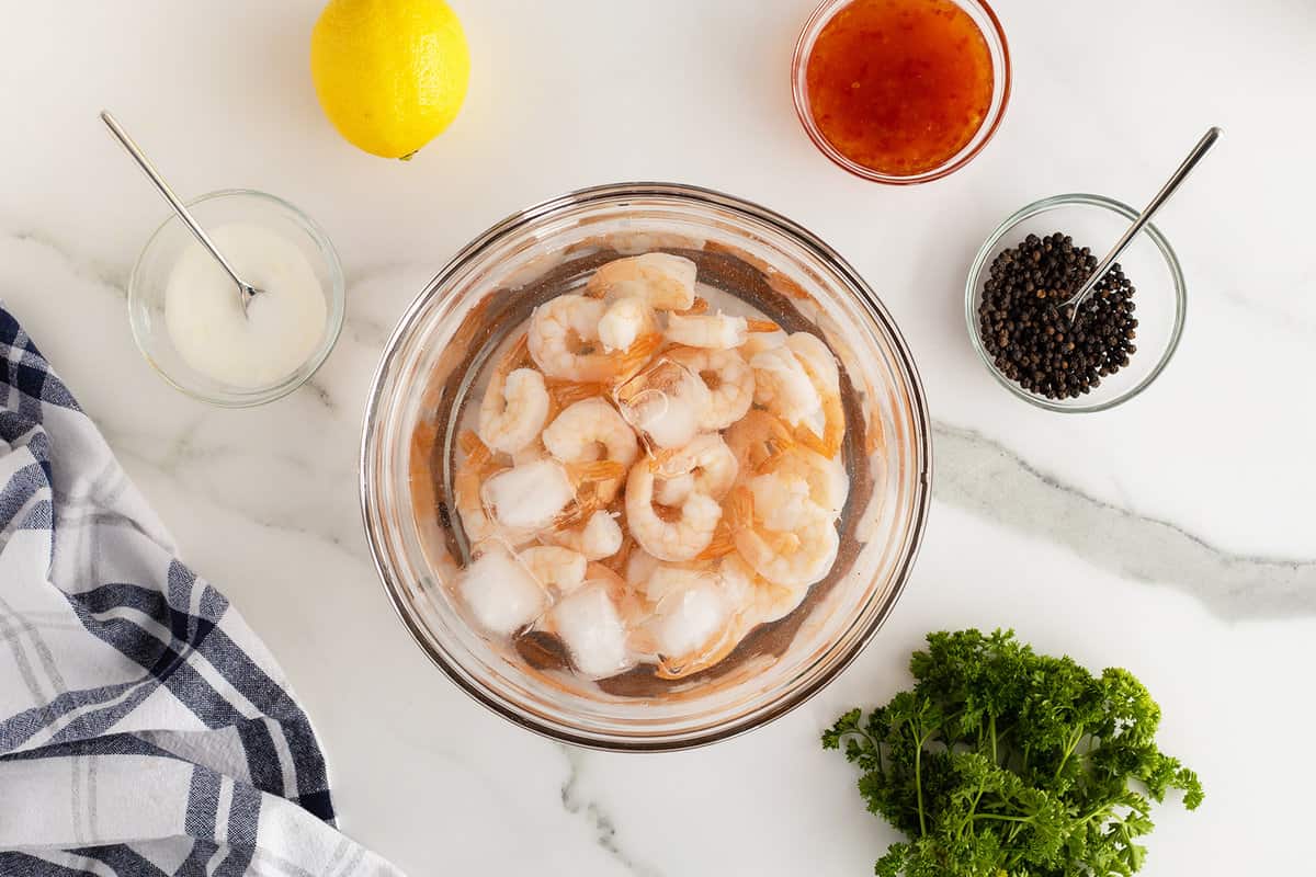 Poached Shrimp - The Kitchen Magpie