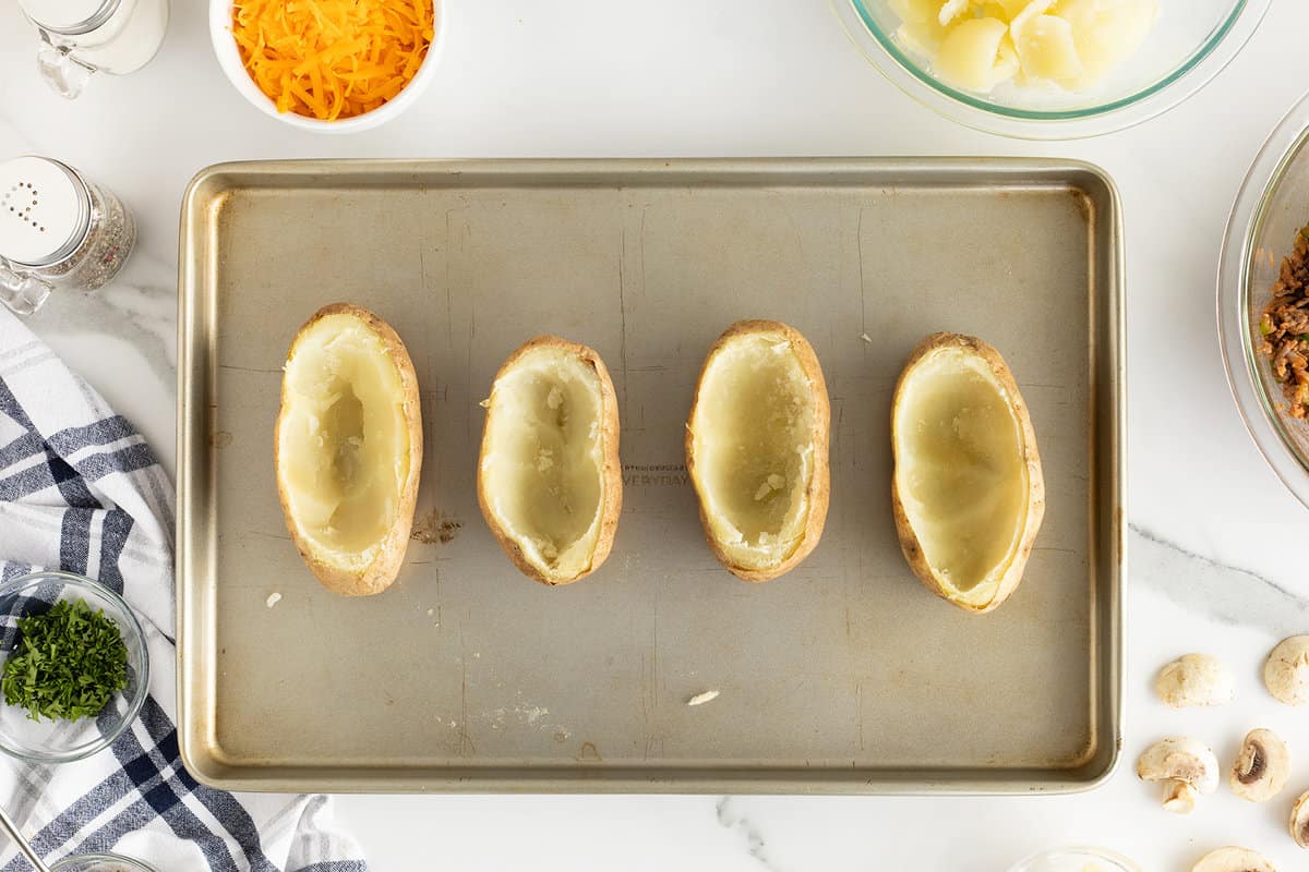 Sausage Stuffed Potatoes - The Kitchen Magpie