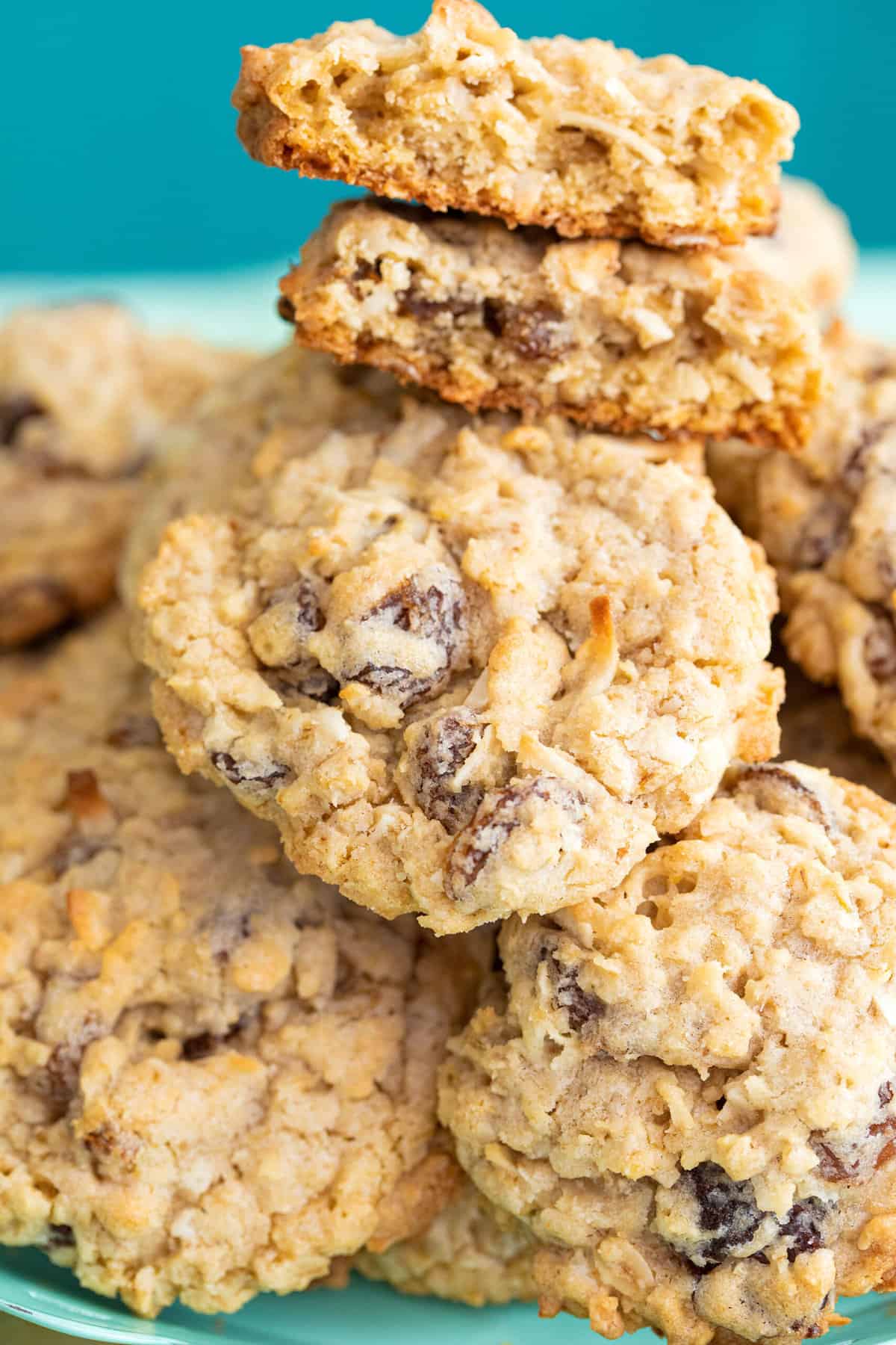 Chewy Oatmeal Coconut Cookies - The Kitchen Magpie