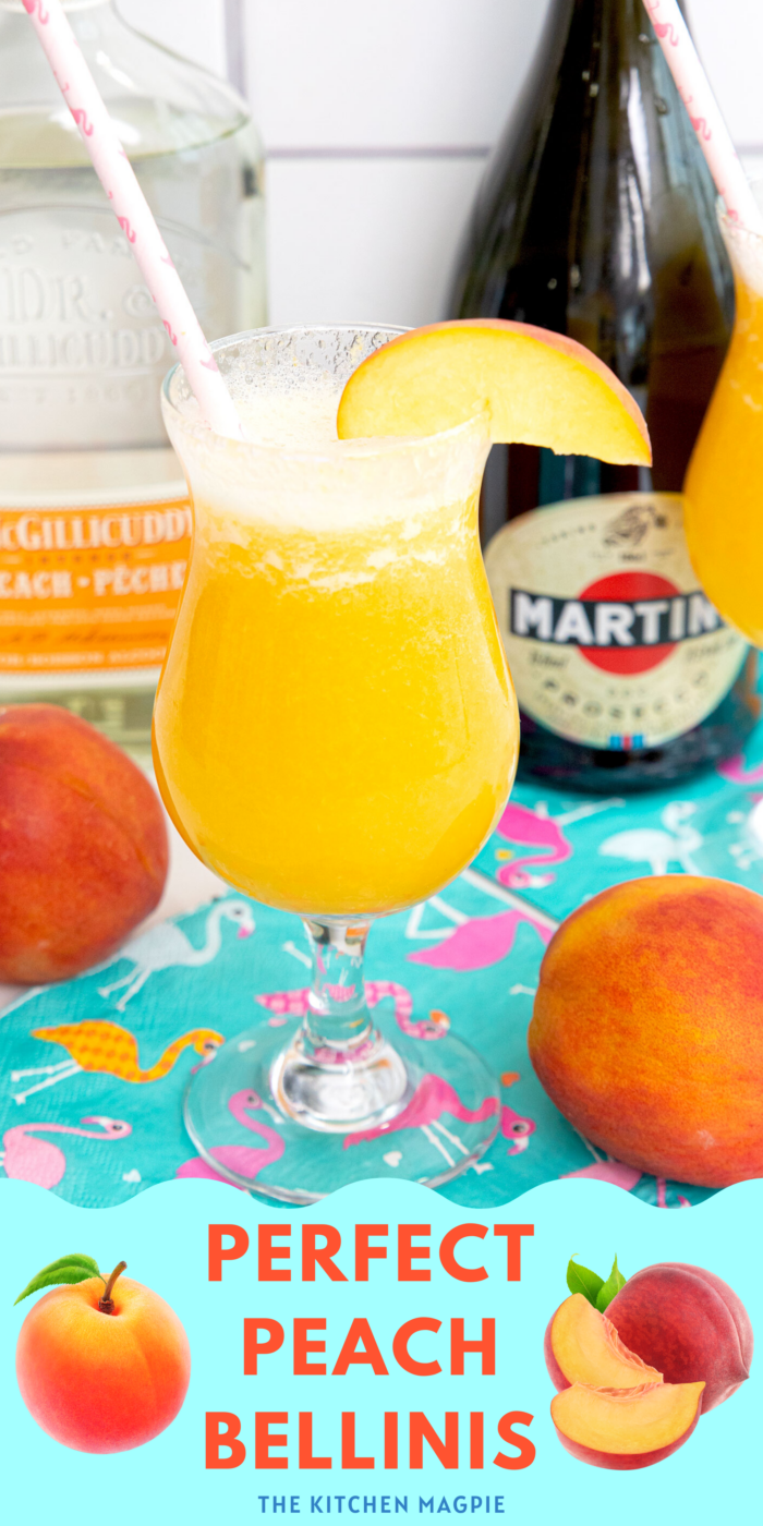 The Perfect Peach Bellini Recipe - The Kitchen Magpie