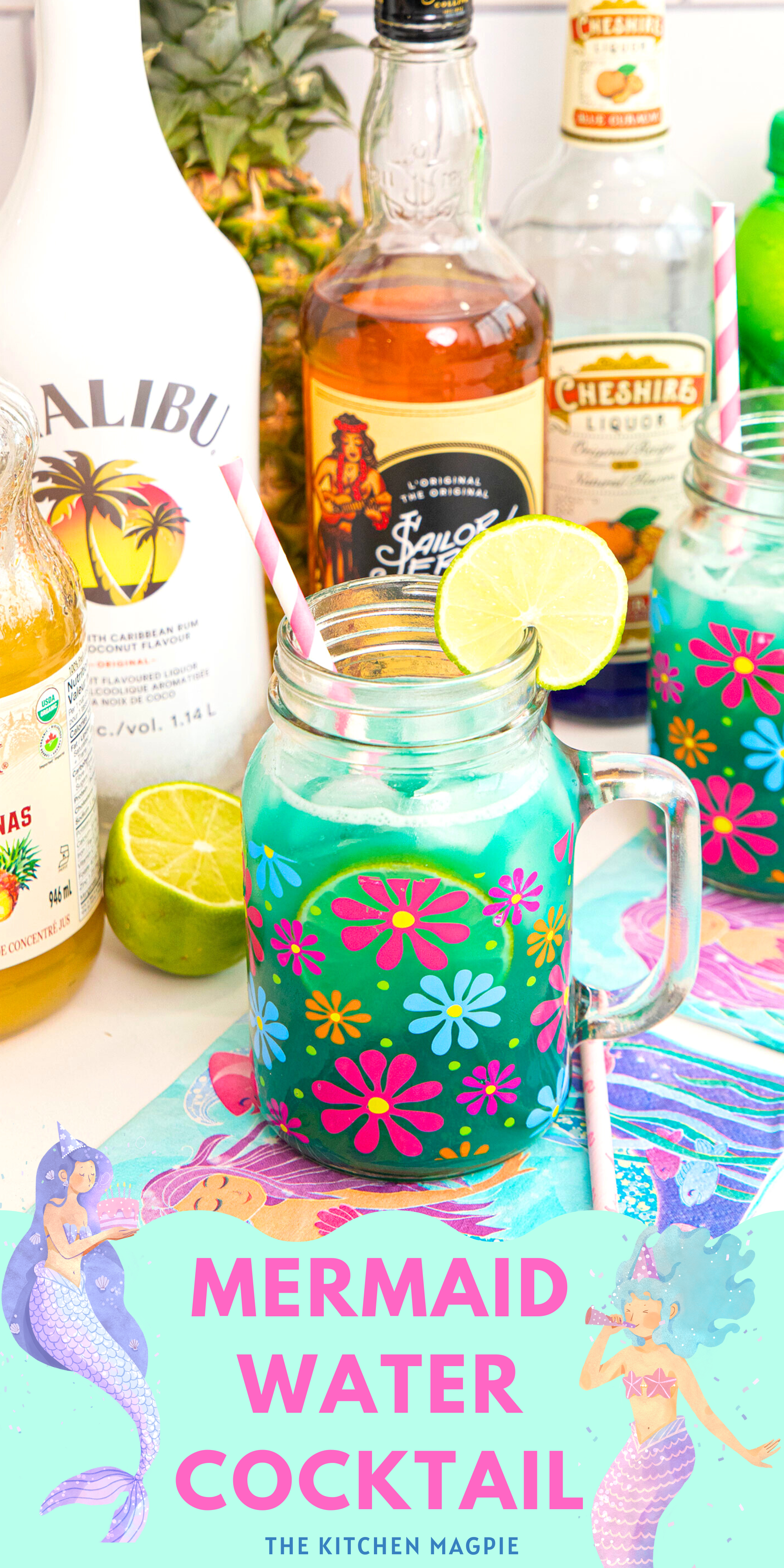 Mermaid Water Cocktail - The Kitchen Magpie