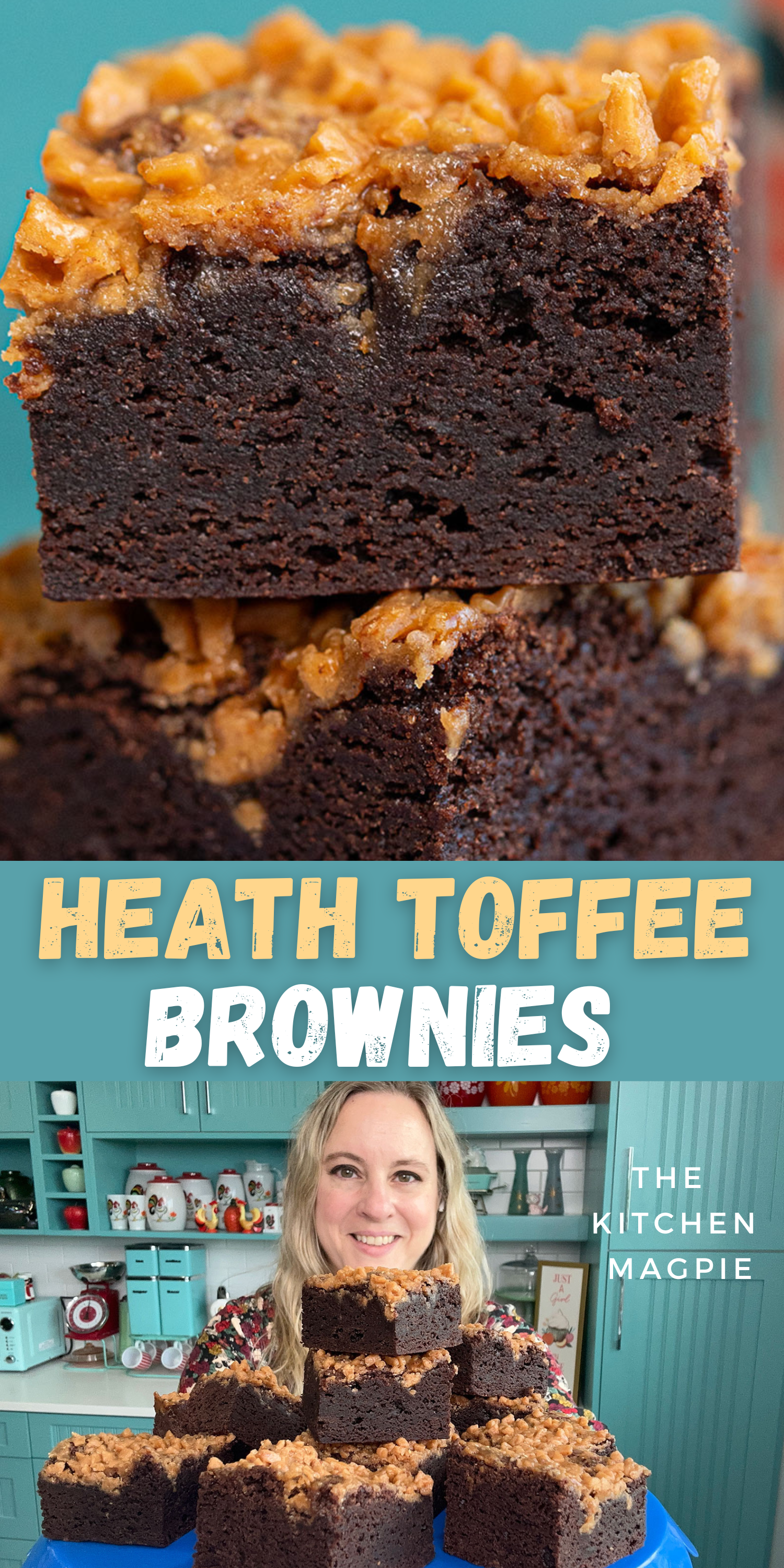 Toffee Brownies The Kitchen Magpie