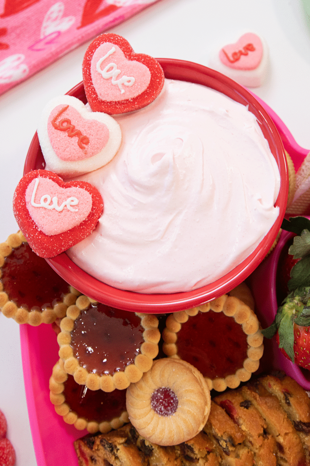 Pink Hot Chocolate Valentine's Dessert Dip - The Kitchen Magpie