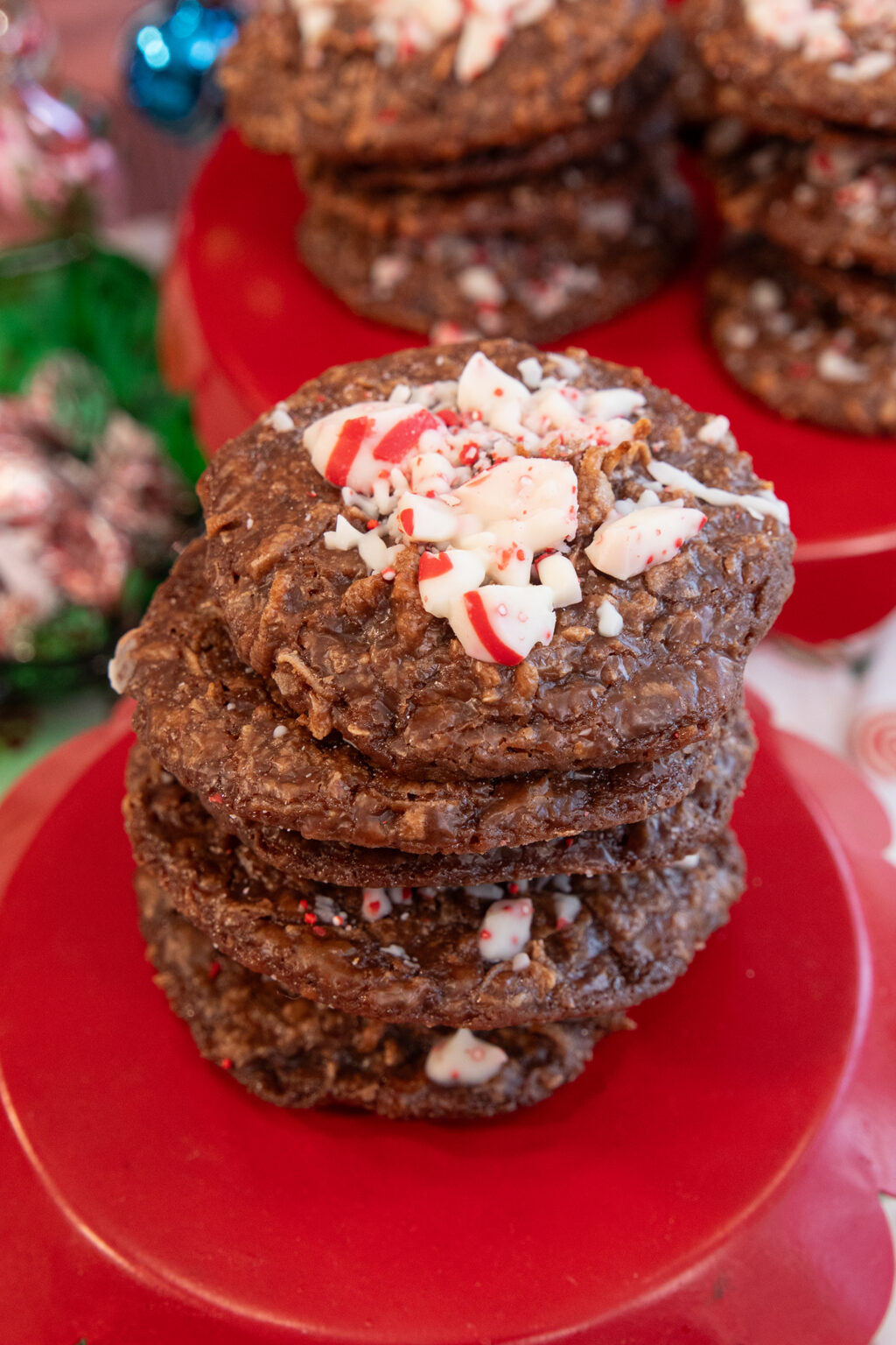 Peppermint Chocolate Coconut Macaroon Cookies - The Kitchen Magpie