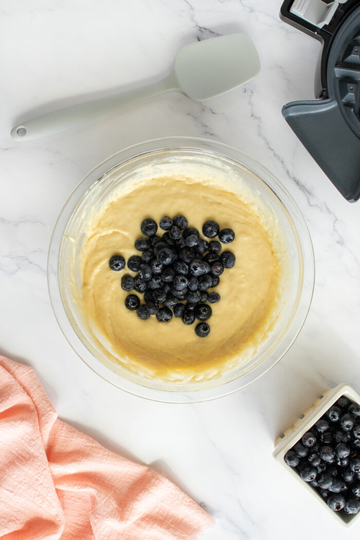 Blueberry Waffles - The Kitchen Magpie