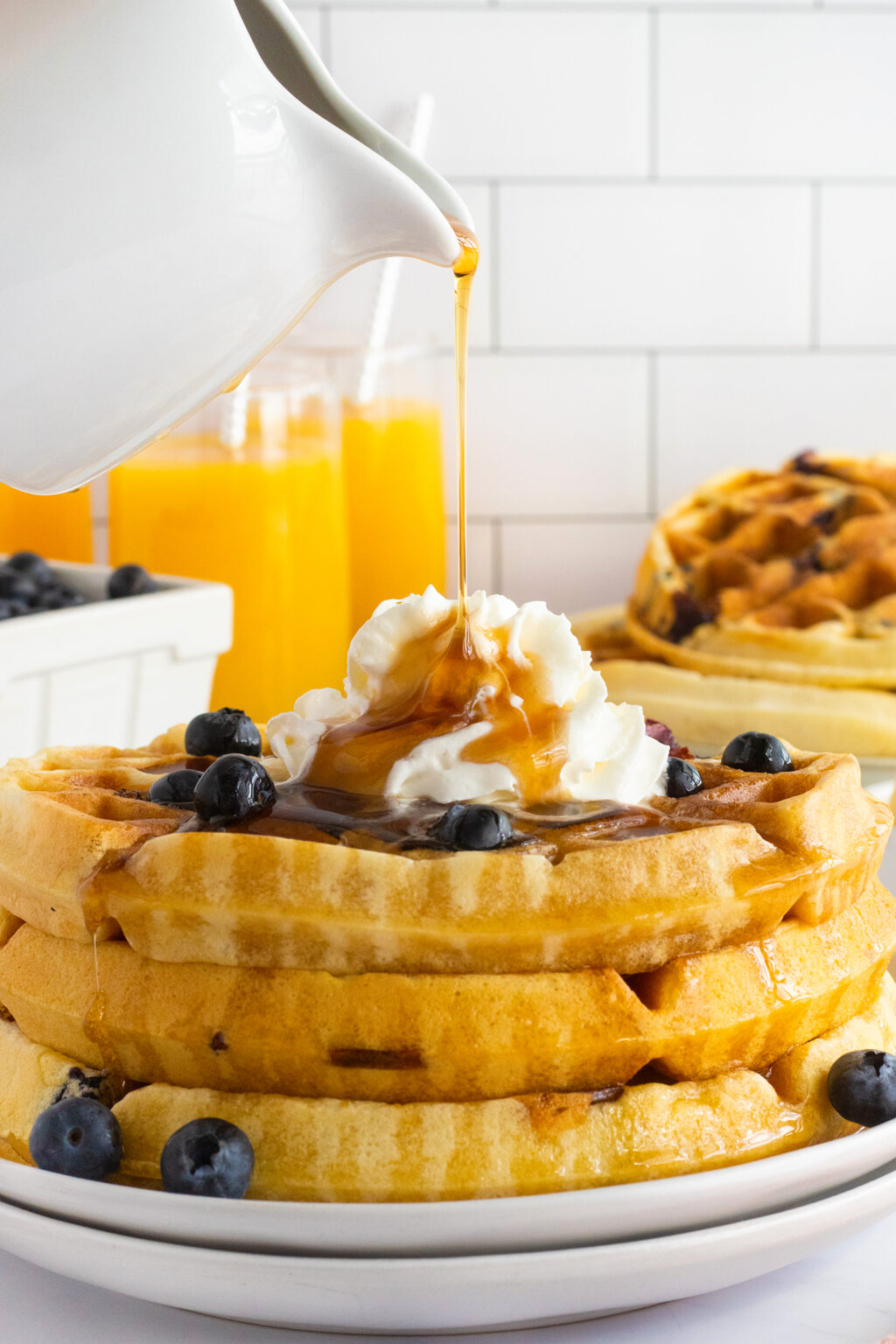 Blueberry Waffles - The Kitchen Magpie