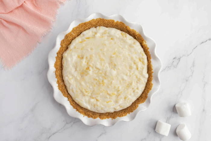 Marshmallow Pineapple Pie - The Kitchen Magpie