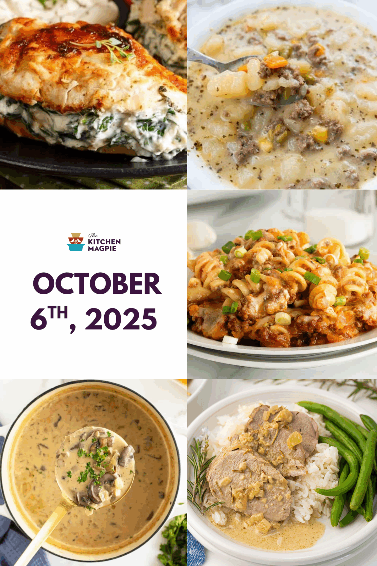 Weekly Meal Plan: October 6th - The Kitchen Magpie