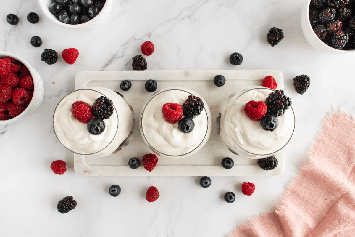 Swedish Creme with Summer Berries - The Kitchen Magpie